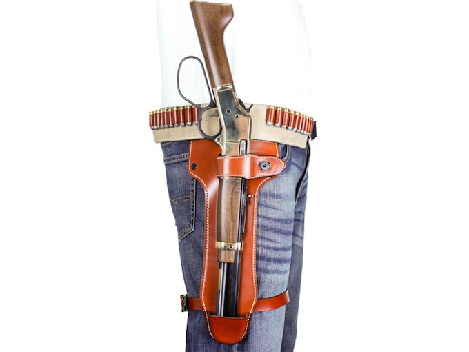 DeSantis Gunhide Mare's Leg Scabbard 22 Long Rifle 22 Mag Leather Tan