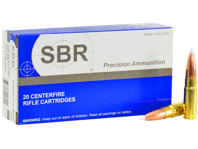 SBR Ammo 338 Spectre 200 Grain Nosler AccuBond Box of 20