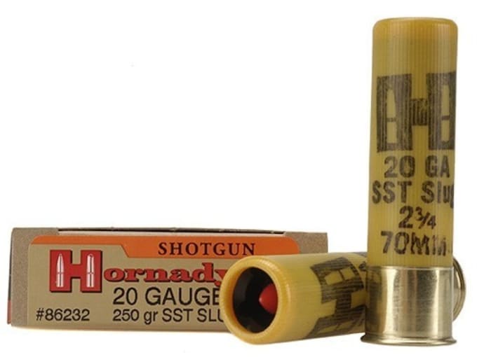 Hornady SST Ammo 20 Ga 2-3/4 250 Grain FTX Sabot Slug Box of 5