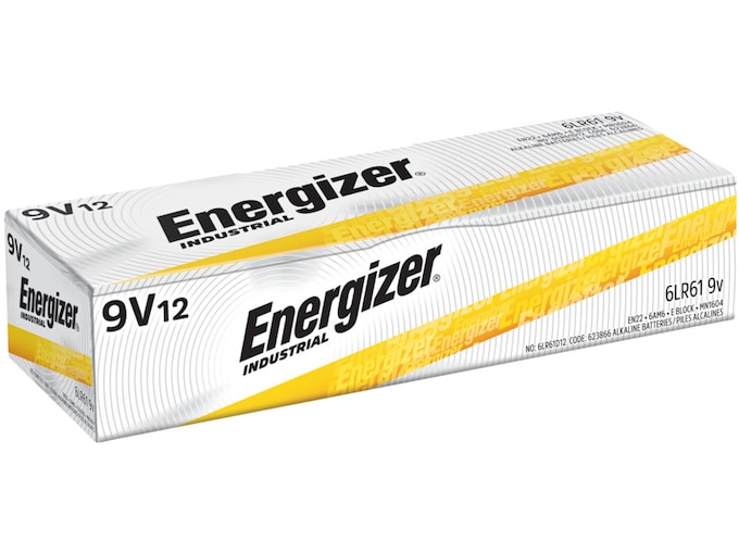 Energizer Battery EN22 Industrial 9 Volt Alkaline Pack of 12