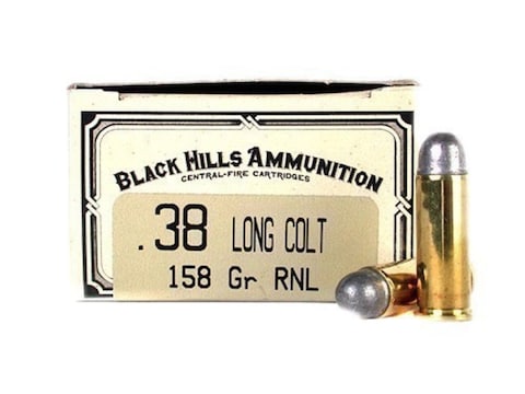 Black Hills Cowboy Action Ammo 38 Long Colt 158 Grain Lead Round Nose