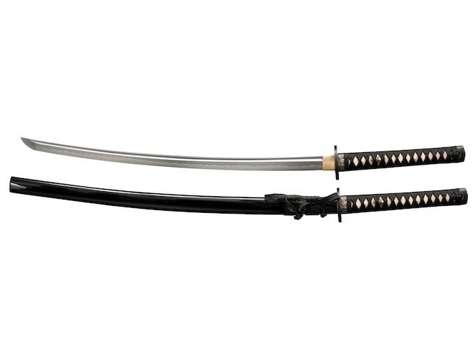 Cold Steel Gold Lion Katana 30 Damascus Steel Blade Ray Skin Handle