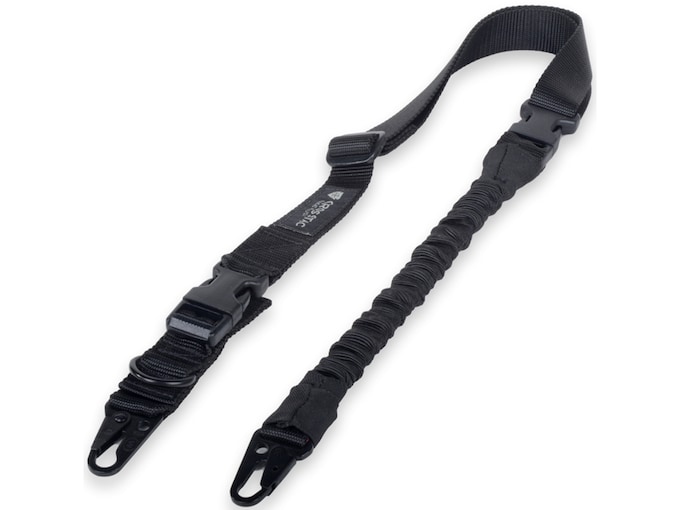CrossTac Tactical Single/Double Point Sling Long Nylon Bungee Black