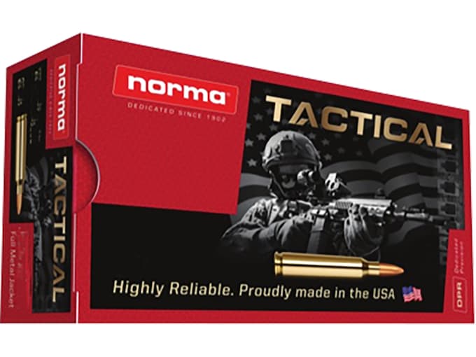 Norma Tactical Ammo 7.62x39mm 124 Grain Full Metal Jacket Box of 20