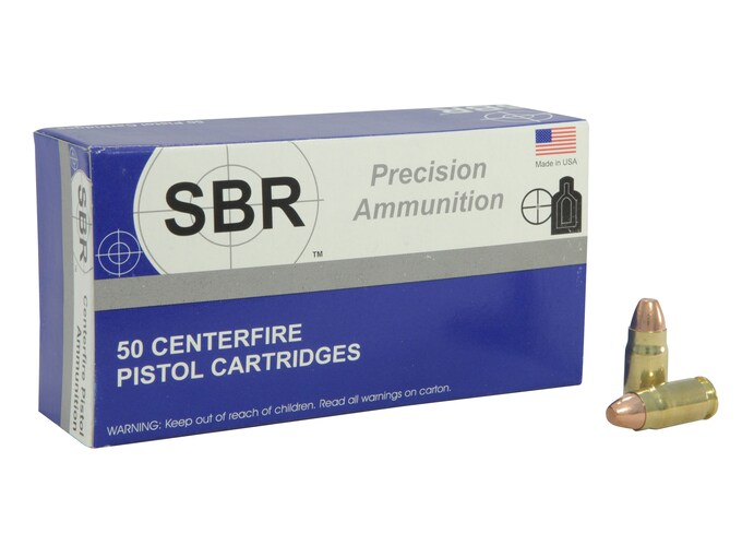 SBR Match Ammo 357 Sig 147 Grain Total Copper Jacket Box of 50