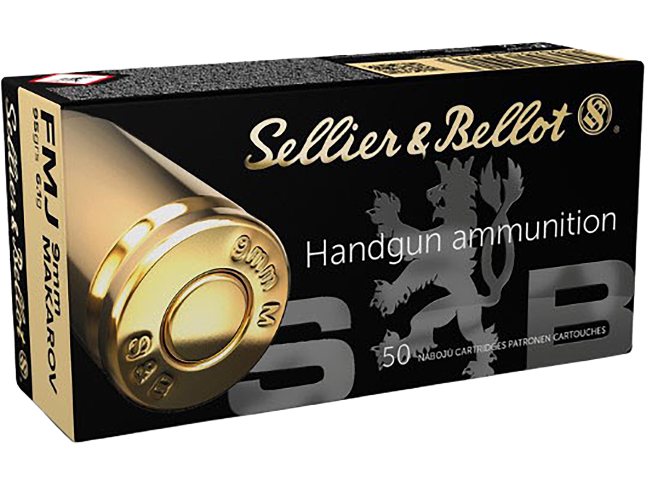 Sellier & Bellot 9x18mm (9mm Makarov) Ammo 95 Grain Full Metal Jacket