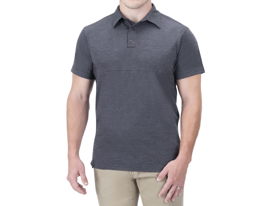 Vertx Men's Assessor Polo 2.0 Short Sleeve Shirt Heather Black Large
