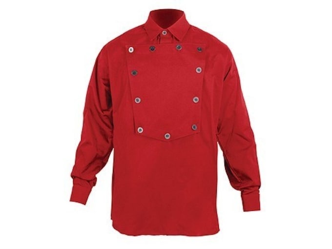 WahMaker Cavalry Bib Shirt Long Sleeve Cotton Red Medium (40)