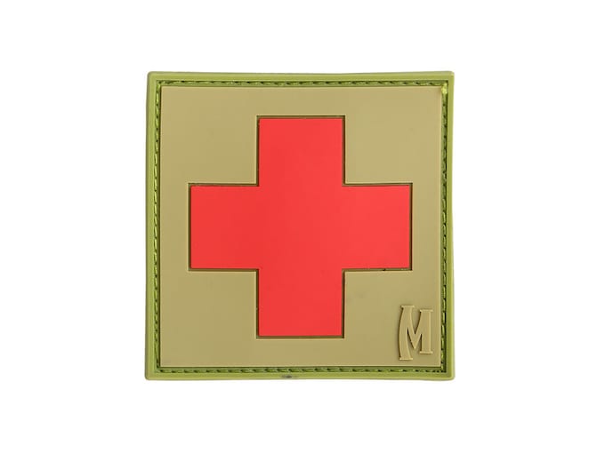 Maxpedition Medic 1 PVC Morale Patch Tan Red 1 x 1