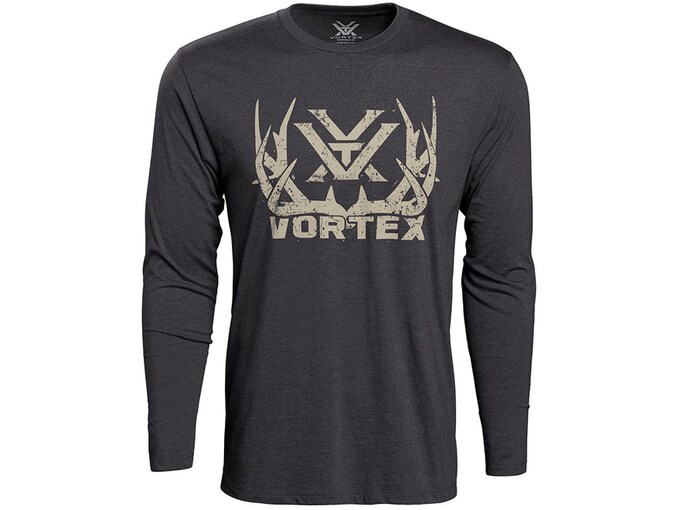 Vortex Optics Men's Mule Deer Antlers Long Sleeve T-Shirt Charcoal
