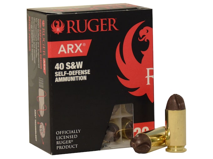 Ruger Self Defense Ammo 40 S&W 97 Grain Frangible PolyCase ARX
