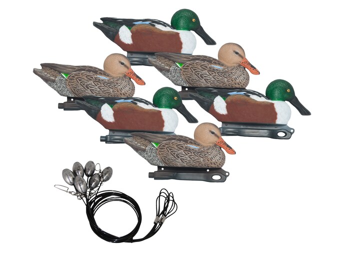 Hard Core Pre-Rigged Northern Shoveler Duck Decoy Pack of 6