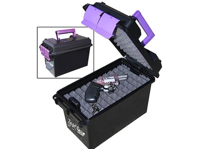 MTM Handgun Concealed-Carry Pistol Case 13.5 Black/Purple