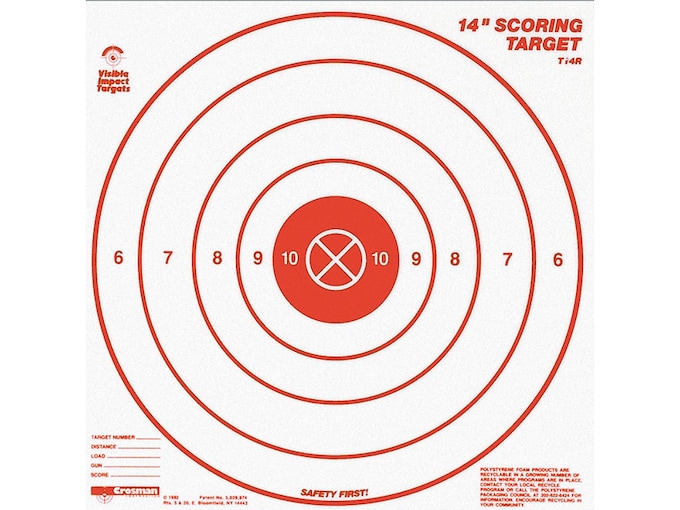 Crosman 14 Visible Impact Range Target Package of 3
