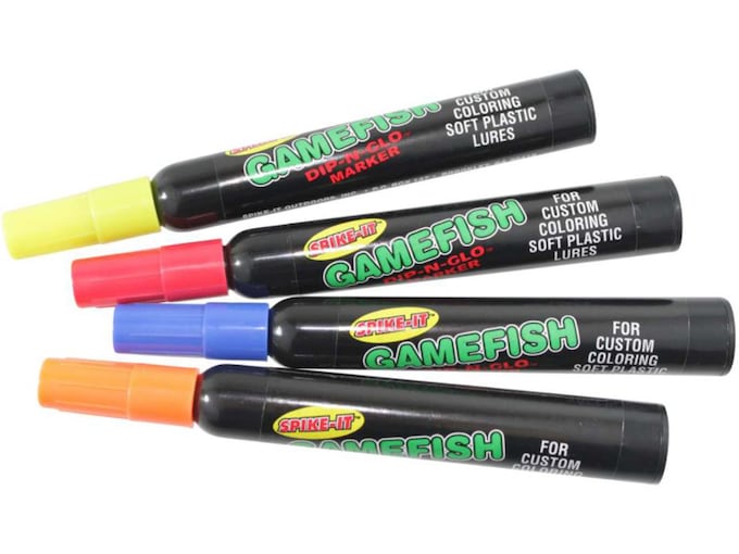 Spike-It Dip-N-Glo Garlic Scented Lure Dye Marker Set Assorted 4PK