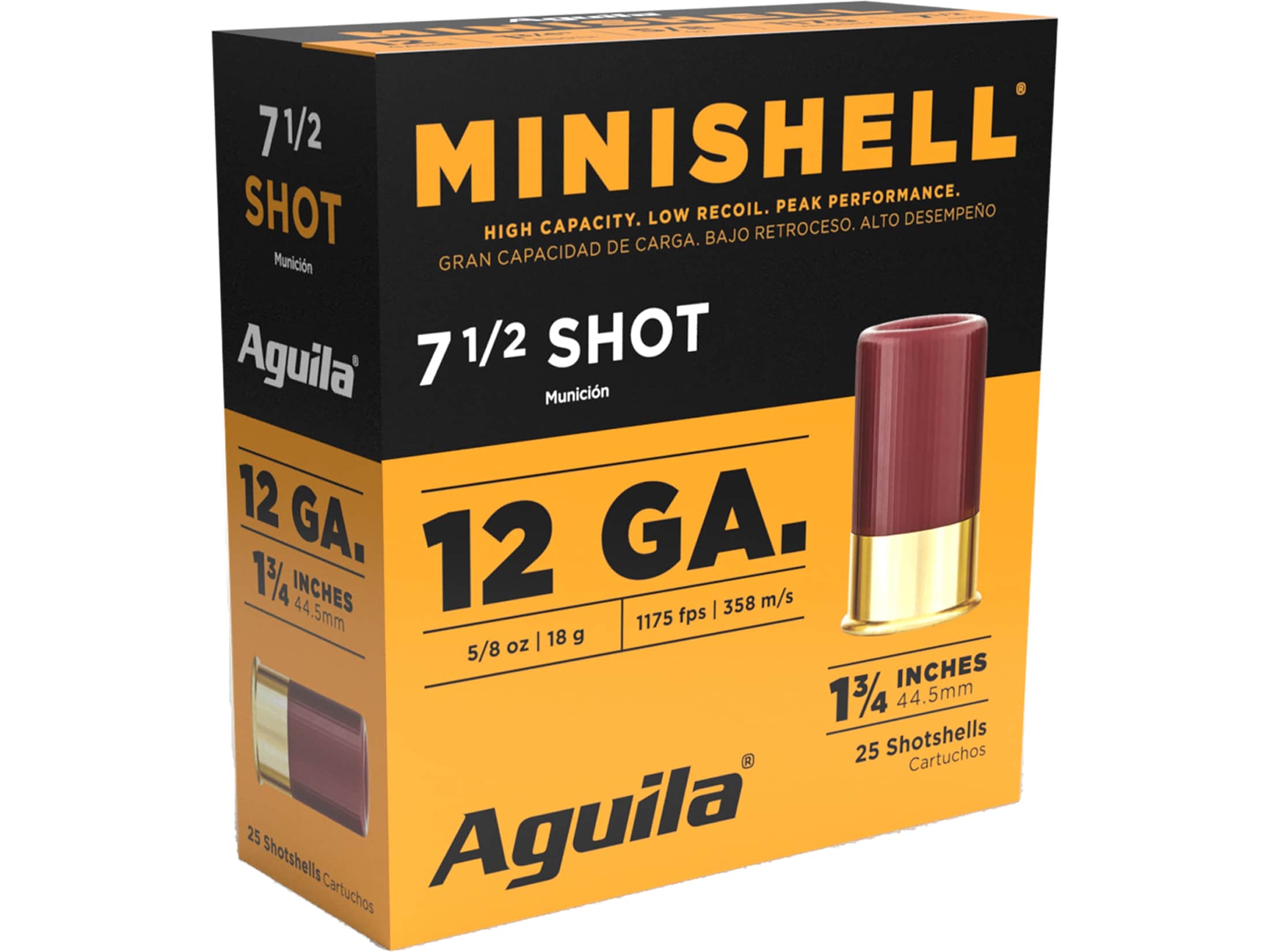 Aguila Minishell 12 Ga Ammo 1-3/4 5/8oz #7-1/2 Shot Box of 25
