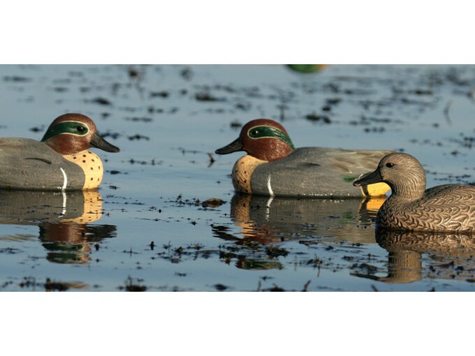 GHG Life-Size Green Wing Teal Duck Decoy 6PK