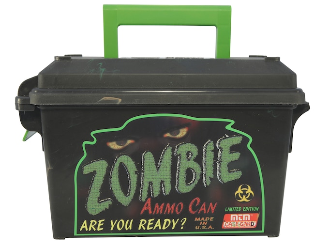 MTM Limited Edition Zombie Ammo Can Tall 30 Cal Plastic Black