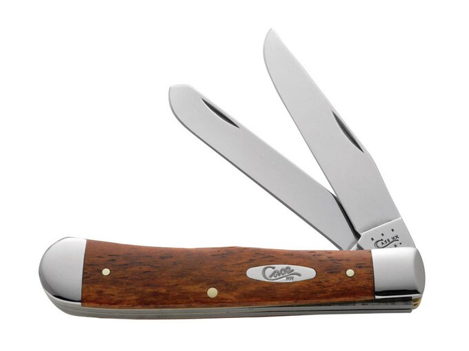 Case Trapper Folding Knife 2-Blade SS Blades Yellow Synthetic Handle