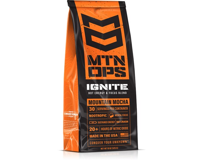 MTN OPS Hot Ignite Energy Focus & Hydration Supplement Mountain Mocha