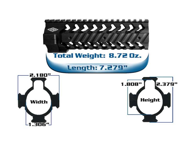 Yankee Hill Machine SLR Smooth Free Float Tube Modular Rail Handguard