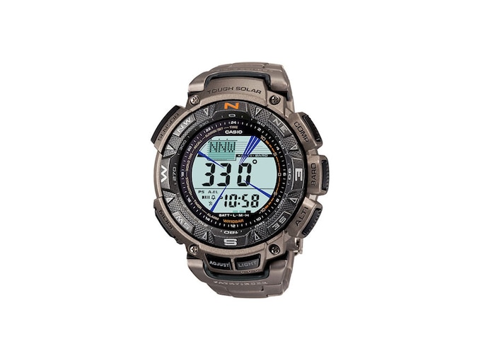 Casio Pathfinder Triple Sensor Solar Watch Titanium Band