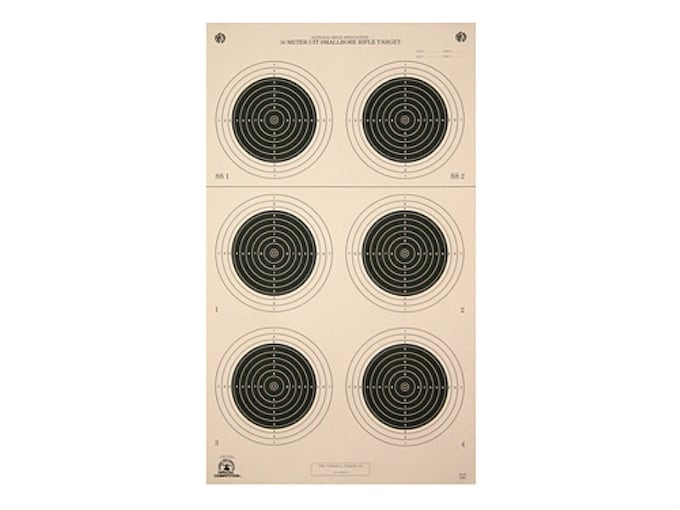 NRA Official Smallbore Rifle Targets A-50 50-Meter UIT Paper 100PK