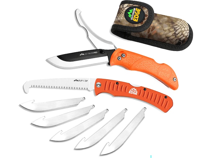 Outdoor Edge Razor Pro Folding Knife & Folding Saw Combo Orange