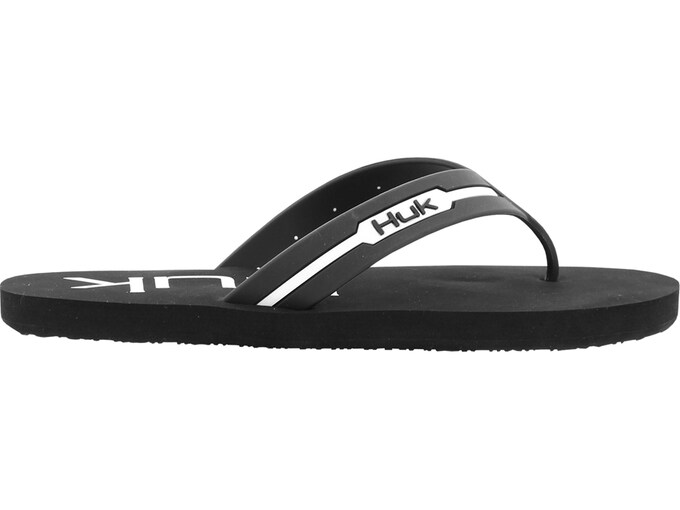 Huk Flipster Sandals Rubber Black/White Men's 13 D
