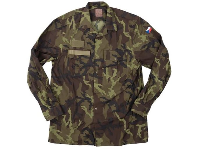 Military Surplus Czech M95 Long Sleeve Field Shirt Grade 2 Camo Medium