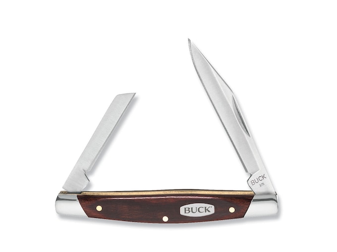Buck Knives 375 Deuce Folding Knife 2-Blade 420J2 SS Blade Wood Handle