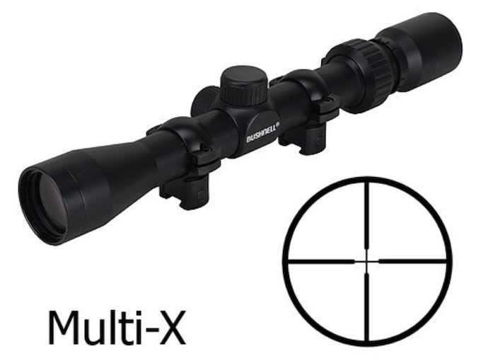 Bushnell 22 Rimfire Rifle Scope 3-9x 32mm Multi-X Reticle Rings Matte