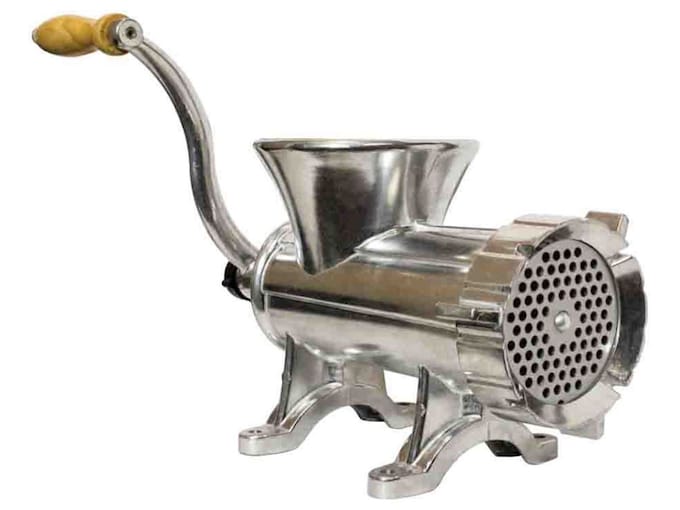 LEM #32 Bolt Down Hand Meat Grinder Aluminum