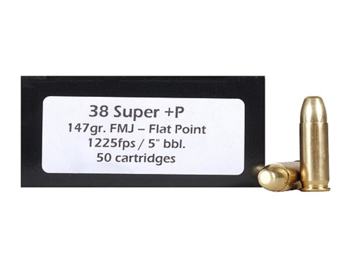 Doubletap Ammo 38 Super +P 147 Grain Full Metal Jacket Flat Point Box