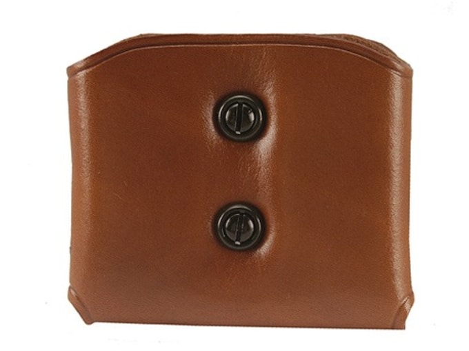 Galco DMC Double Mag Pouch 40 S&W 9mm Double Stack Mag Leather Black