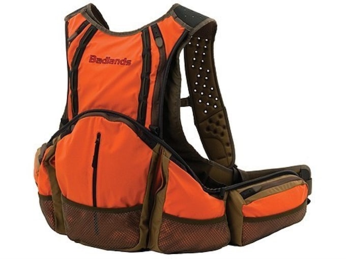 Badlands Upland Bird Vest Polyester Tan Blaze Orange