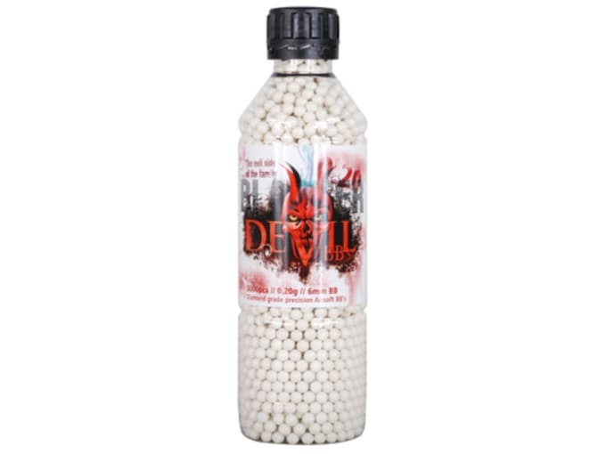 Blaster Devil Airsoft BBs 6mm .20 Gram White Bottle of 3000