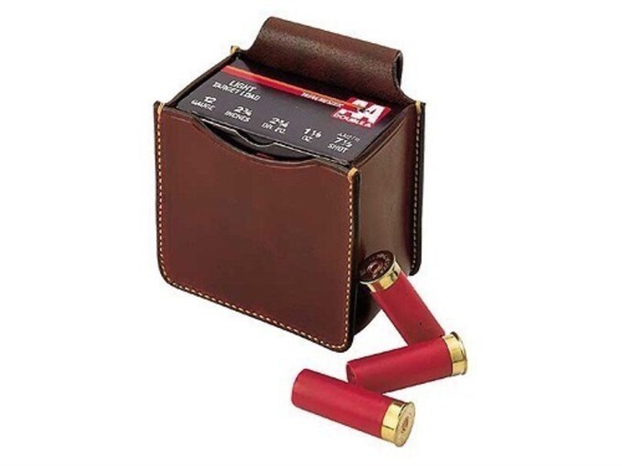 Galco Single Box Shotshell Ammo Carrier Leather Brown