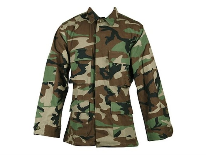 Tru-Spec BDU Jacket 100% Cotton Ripstop Woodland Camo XL Regular