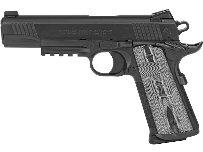 Colt Combat Unit Rail Semi-Automatic Pistol 45 ACP 5 Barrel Rail
