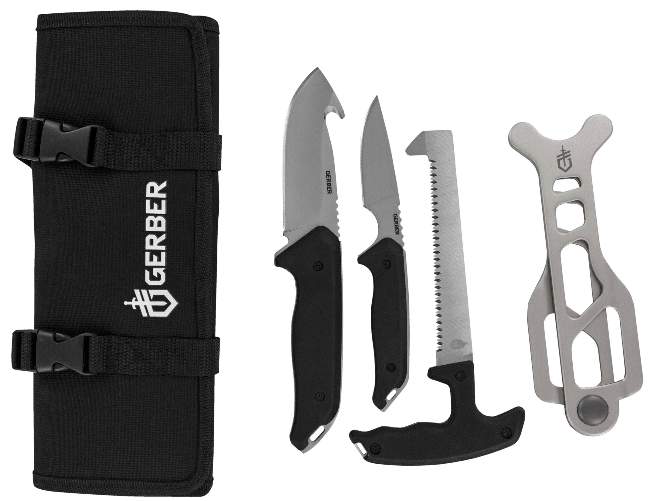 Gerber Moment Field Dress Kit 4 Piece Fixed Blade Gut Hook, Caping