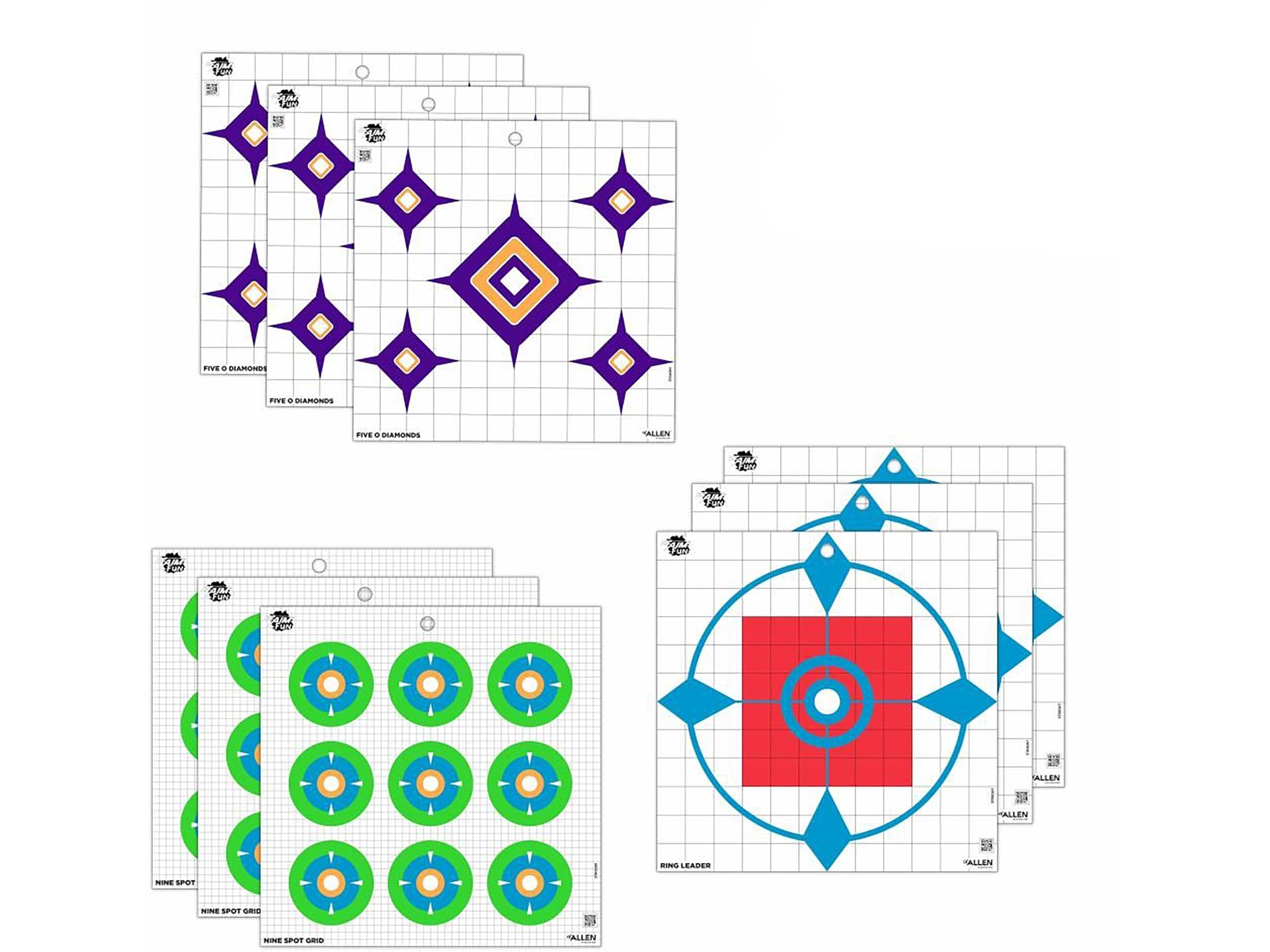 Allen EZ Aim Fun Dialing More Fun Paper Target 9PK