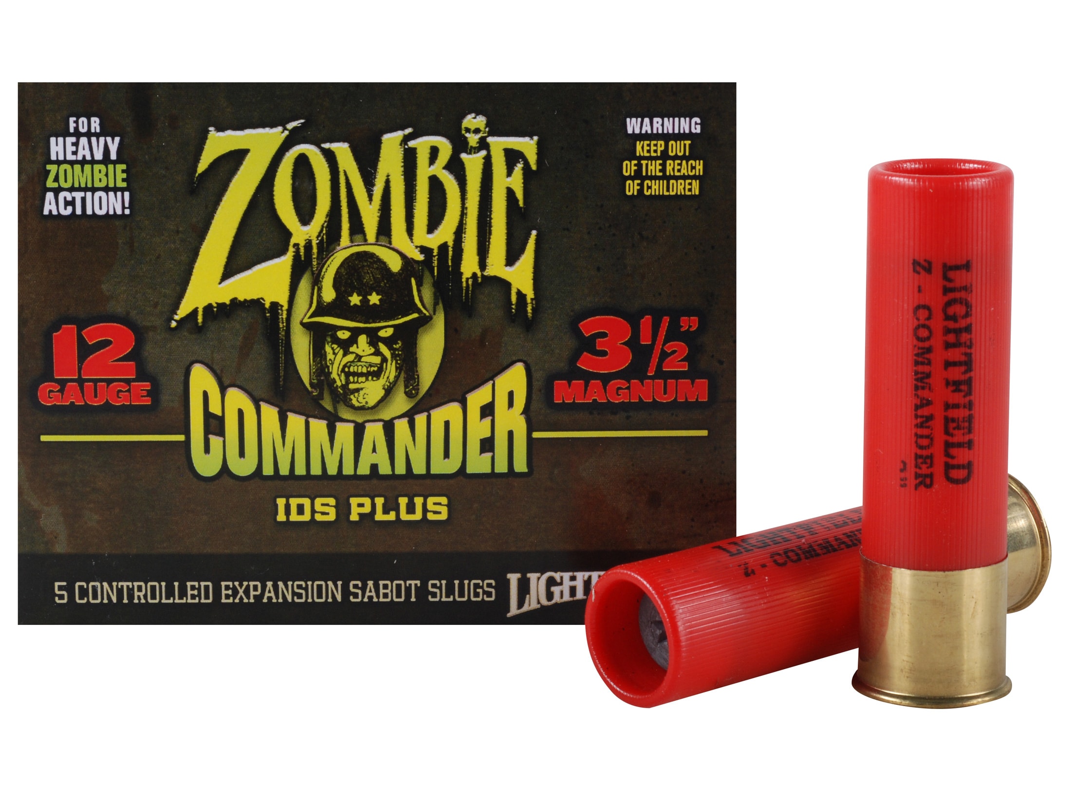 Lightfield Zombie Commander Ammo 12 Ga 3-1/2 1-3/8oz Sabot Slug Box of