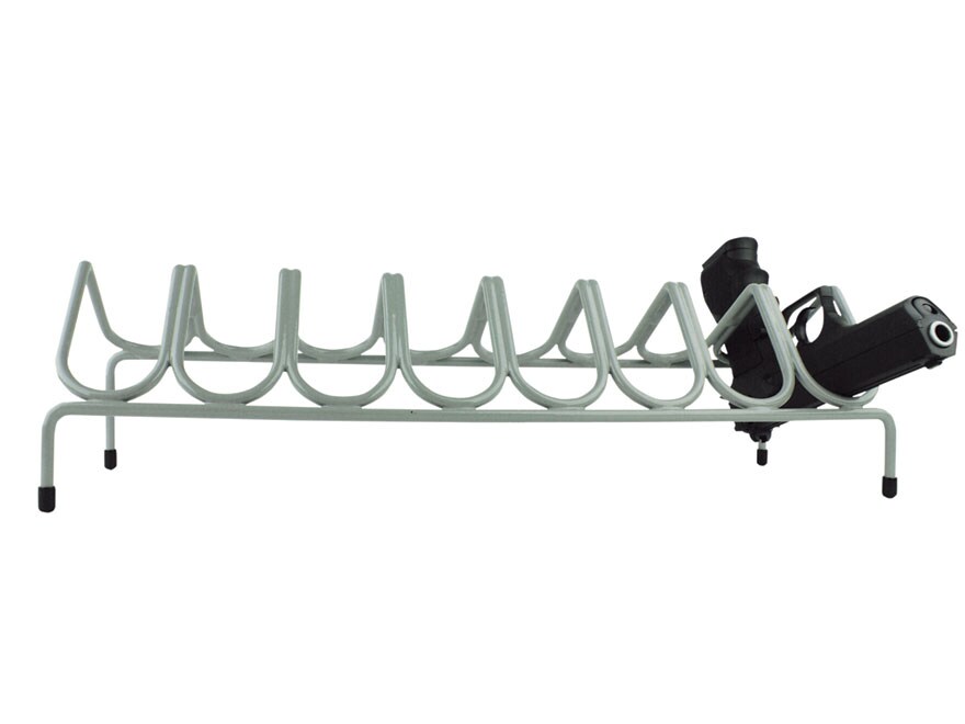 Versatile Gun Rack 8 Pistol Gun Rack Vinyl Coated Steel Gray