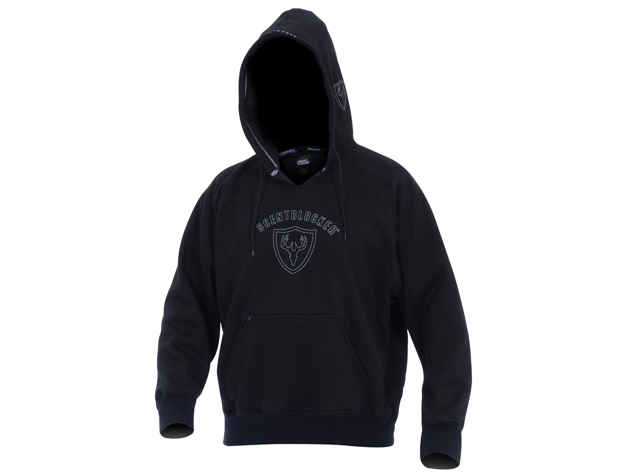 ScentBlocker Men's Logo Hooded Sweatshirt Cotton Black Medium 38-40