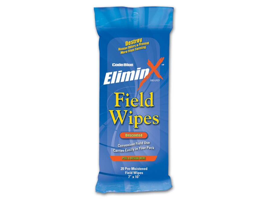 Code Blue EliminX Scent Eliminator Field Wipes 20PK