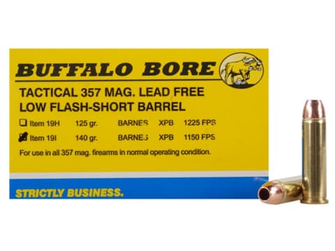 Buffalo Bore Ammo 357 Mag Short Barrel 140 Grain Barnes TAC-XP Hollow