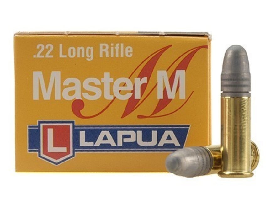 Lapua Master M 22LR Ammo 40 Grain Lead Round Nose Box of 50