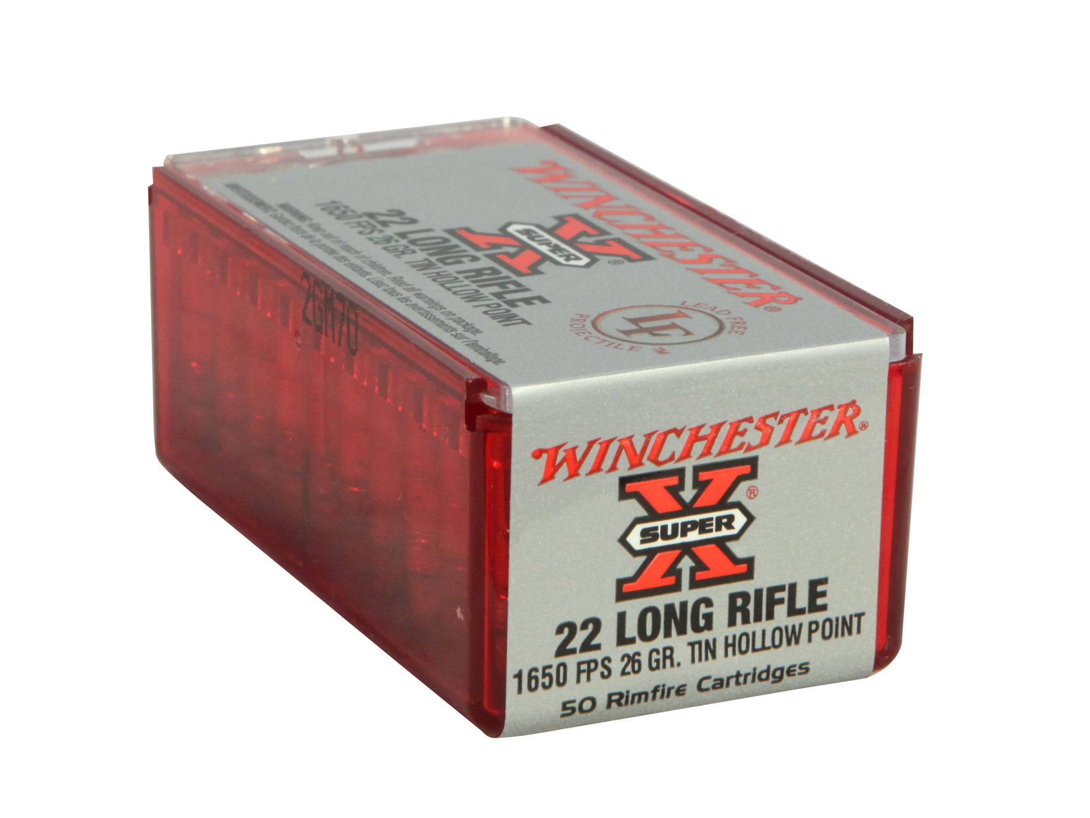 Winchester Super X Ammo 22LR 26 Grain Hollow Point Lead Free Box of 50