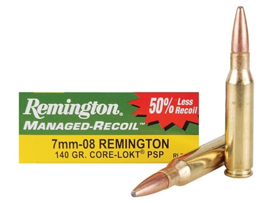 Remington Managed-Recoil Ammo 7mm-08 Remington 140 Grain Core-Lokt